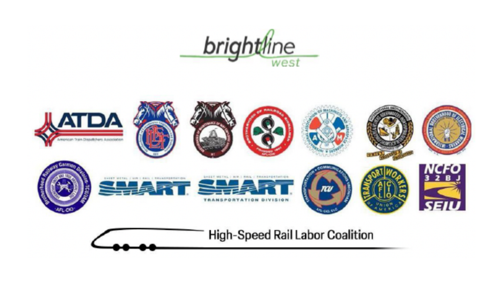 Brightline West Inks Commitment with High-Speed Rail Labor Coalition ...