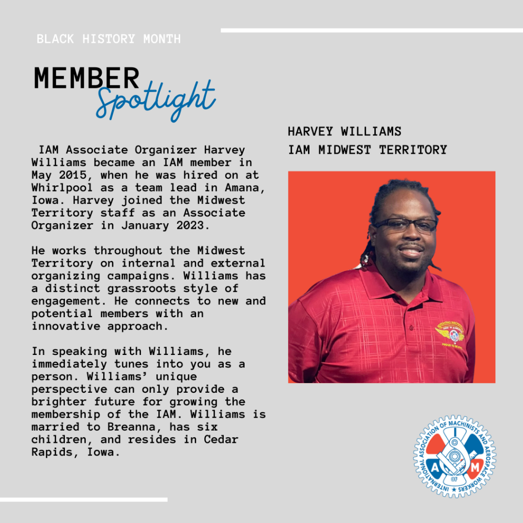 Celebrating Black History: IAM Spotlights Harvey Williams - IAM Union