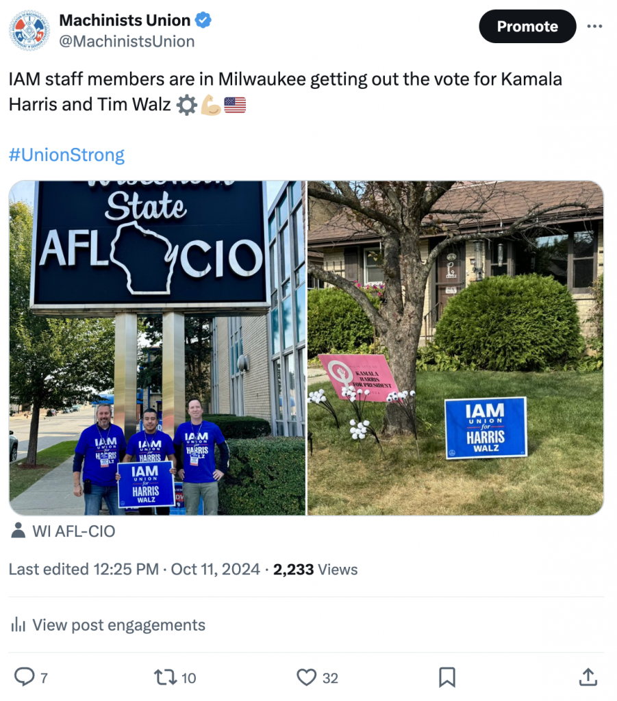 IAM Union Mobilizes Across Wisconsin to Drive Voter Turnout, Safeguard ...