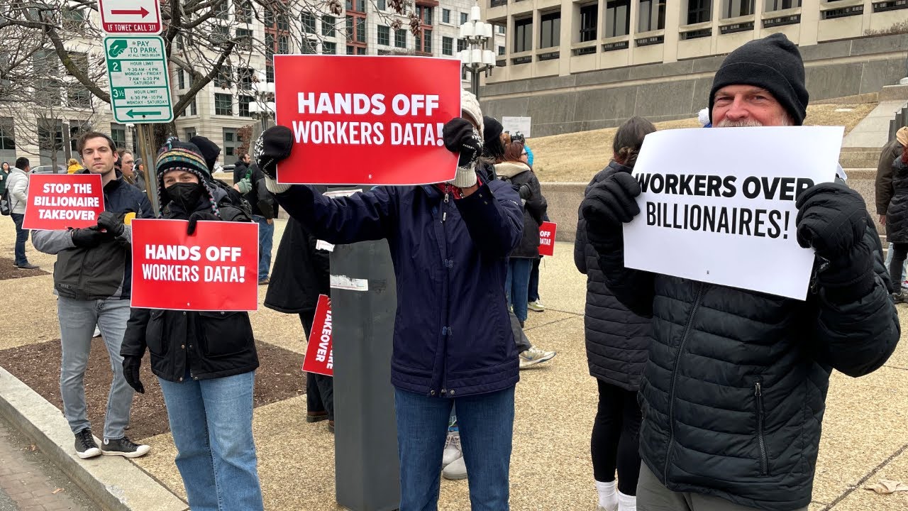 IAM Union, Working People Protest Billionaire Takeover of Government ...