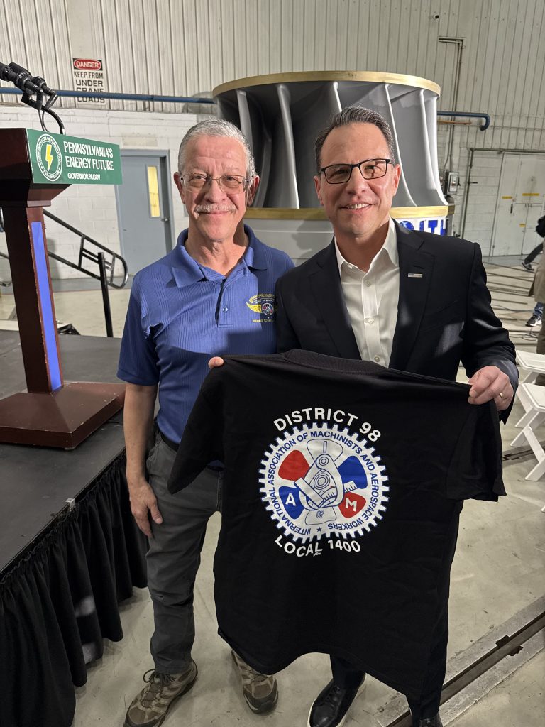 IAM District 98 Plant Hosts Pennsylvania Governor for Clean, Affordable ...