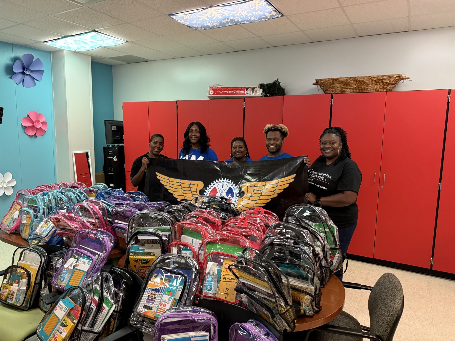 IAM Union Local 2198 Young Workers Committee Delivers Backpacks and ...